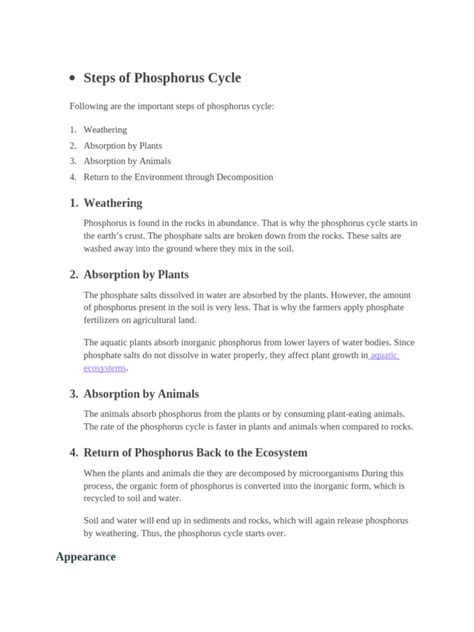 Phosphorus Cycle Pdf