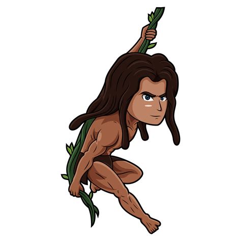 Tarzan Chibi Mascot Logo Design 12054113 Vector Art At Vecteezy
