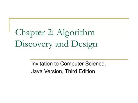 Ppt Chapter 2 Algorithm Discovery And Design Powerpoint Presentation Id 691137