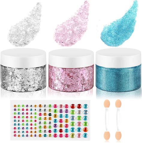 Creamify Body Glitter Gel Farben Mermaid Sequins Glitzer Gesicht Festival Glitzer Gesicht