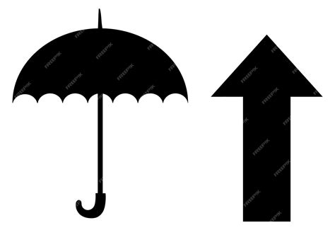 Premium Vector Cargo Stamp Symbols Umbrella And Arrow Up Icons
