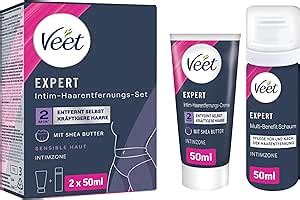 Veet Expert Intim Haarentfernungs Set Enthaarungscreme für den Intimbereich inkl Multi