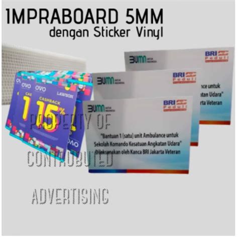 Jual Impraboard Ukuran 60x80 5mm Tebal Shopee Indonesia