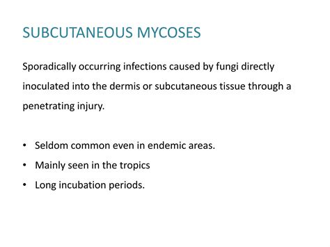 Subcutaneous And Fungal Infections Ppt