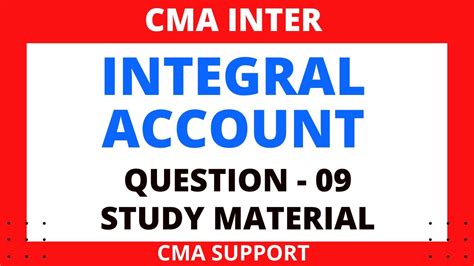 4 Cost Accounting System Integrated Cost Accounting CMA Inter