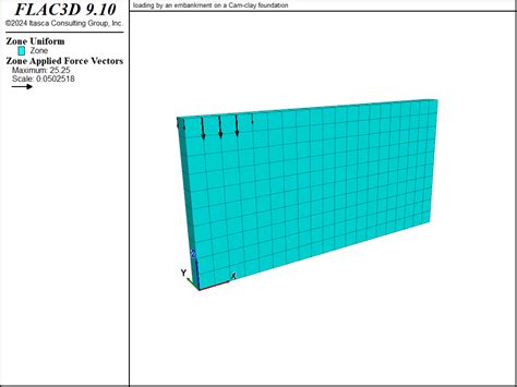 Embankment Loading On A Cam Clay Foundation Flac3d — Itasca Software 91 Documentation