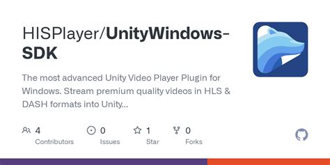 Github Hisplayer Unitywindows Sdk The Most Advanced Unity Video Player Plugin For Windows