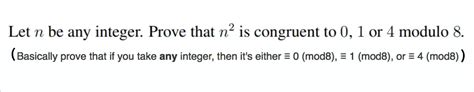 Solved NUMBER THEORY Let N Be Any Integer Prove That N Chegg Com