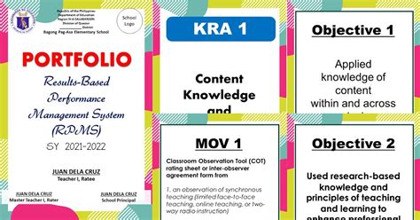 New E Rpms Portfolio For Teachers Sy 2021 2022 With Cover Page New