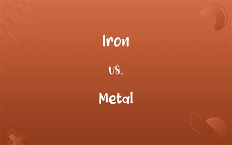Iron Vs Metal Know The Difference