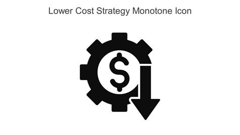 Lower Cost Strategy Monotone Icon In Powerpoint Pptx Png And Editable