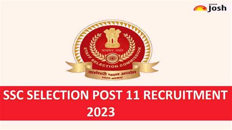 Ssc Selection Post Phase 11 Recruitment Notification 2023 Out For 5369