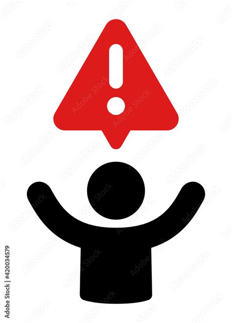 Caution Alarm Set Danger Sign Collection Attention Vector Icon