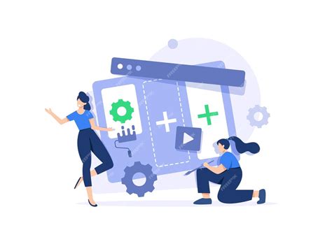 Premium Vector Set Of Ui And Ux Designers Creating Functional Web