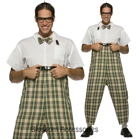 C909 Mens Nerd Geek Fancy Dress Costume High School Misfit Book Week