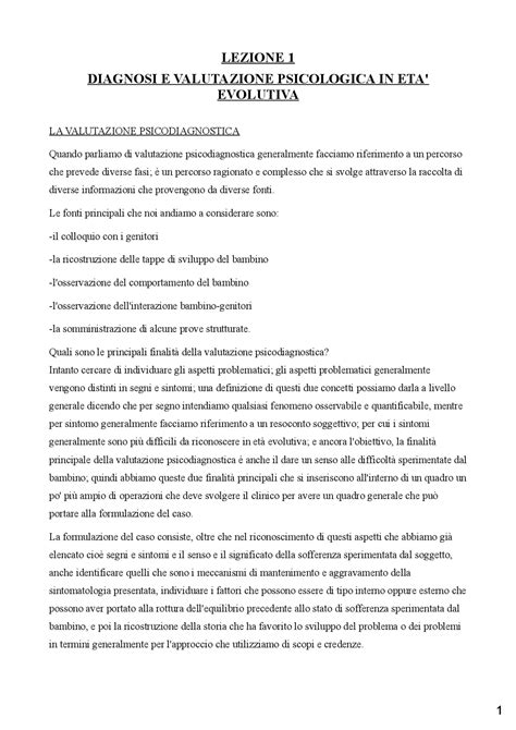 Disturbi Cognitivi In Età Evolutiva Docsity