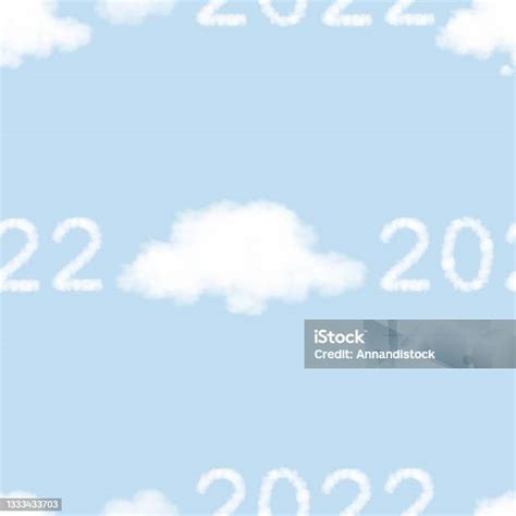 2022 푸른 하늘 배경에 원활 한 생각 구름 고립 된 패턴 생각 거품 끝없는 흰색 빈 연설 벡터 일러스트 3d 솜털 구름 아이들을위한 벡터 일러스트레이션 0명에 대한 스톡