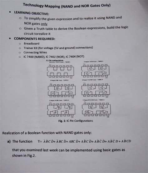 Solved Technolo Ology Mapping NAND And NOR Gates Only Chegg