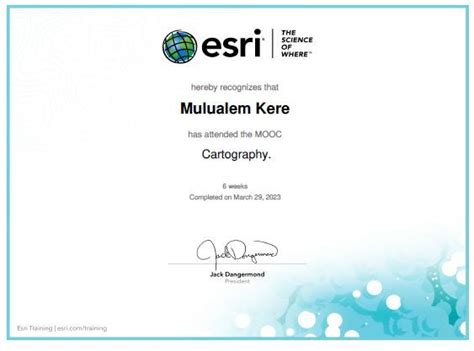 Mulualem Kere On Linkedin I Attend The Cartography Training On Esri Mooc
