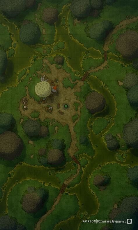 Swamp Hut [24x40] Fantasy Map For Dnd And Pathfinder Campaigns