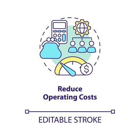 Premium Vector Reduce Operating Costs Concept Icon