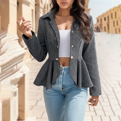 Gubotare Womens Blazer Jacket Womens Casual Long Sleeve Blazer Business Casual Outfits For Work