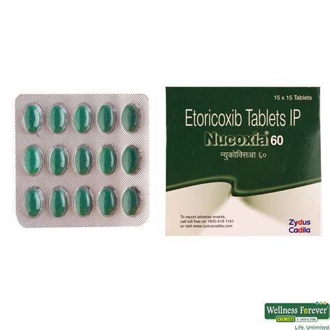 Buy Nucoxia 60mg 15 Tablets Online At Best Prices Wellness Forever