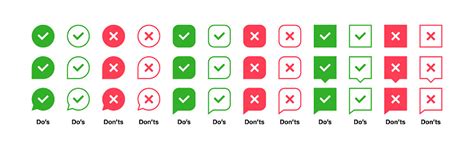 슈퍼 세트 다른 모양 확인 표시 및 십자 표시 예 또는 아니오 해야 할 일 또는 하지 말아야 할 일 승인 또는 거부 정정 또는 그름 웹 및 모바일 앱을 위한 디자인