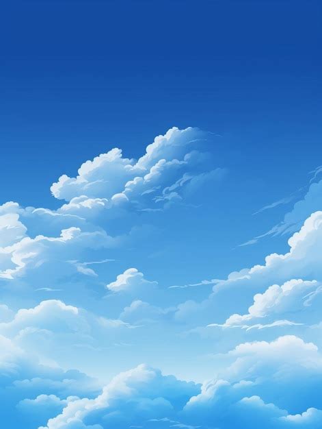 Un Cielo Azul Con Nubes Foto Premium