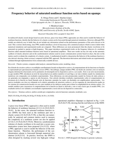 Pdf Frequency Behavior Of Saturated Nonlinear Function Series Based