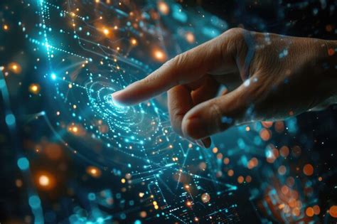Finger Touch Screen Artificial Intelligence Premium Ai Generated Image
