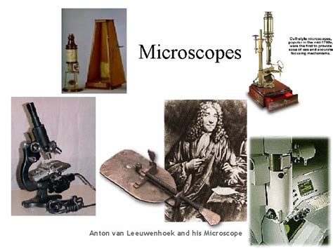 Microscopes Anton Van Leeuwenhoek And His Microscope Parts