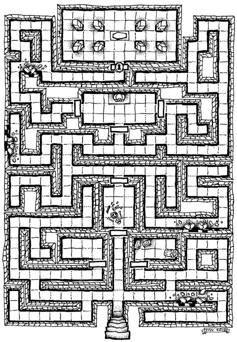 The Queens Labyrinth Battlemaps Dungeon Maps Labyrint