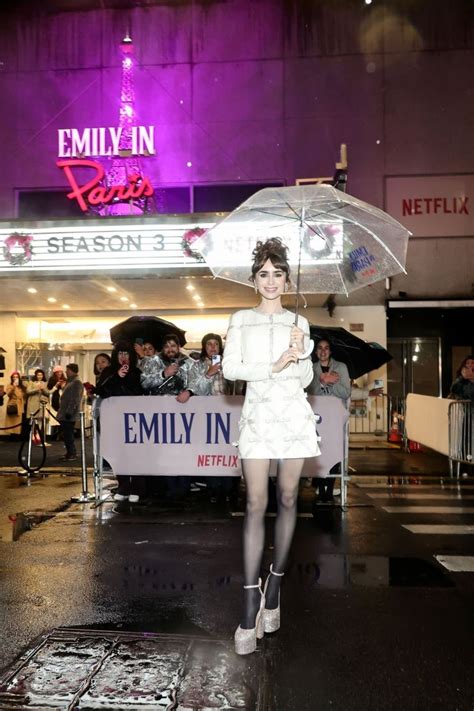 Arrives At Emily In Paris Premiere At Paris Theater In New York R