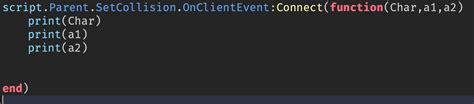 I Cant Change Player Collision On Client Side Scripting Support Developer Forum Roblox