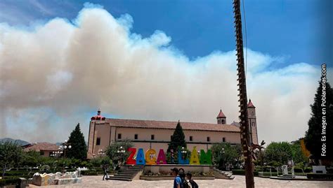 Incendio en Zacatlán Evacuan viviendas