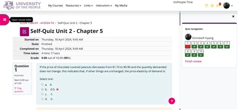 Self-Quiz Unit 2 - Chapter 5 Attempt review Home - Quiz navigation ...