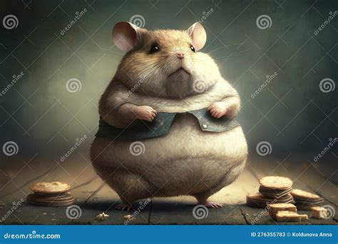 Very Fat Mouse Created With Generative Ai Technology Stock