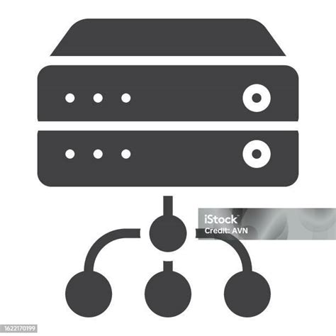 database server connection vector icon stock illustration download