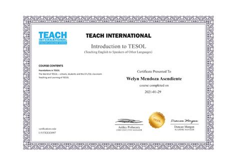 Tesol Certificate Australia Pdf