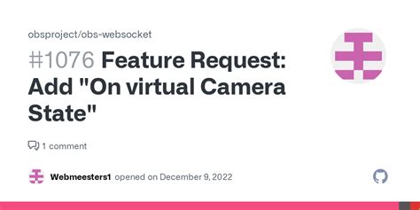 feature request add on virtual camera state · issue 1076