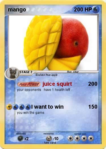 Pokémon Mango 68 68 Juice Squirt My Pokemon Card