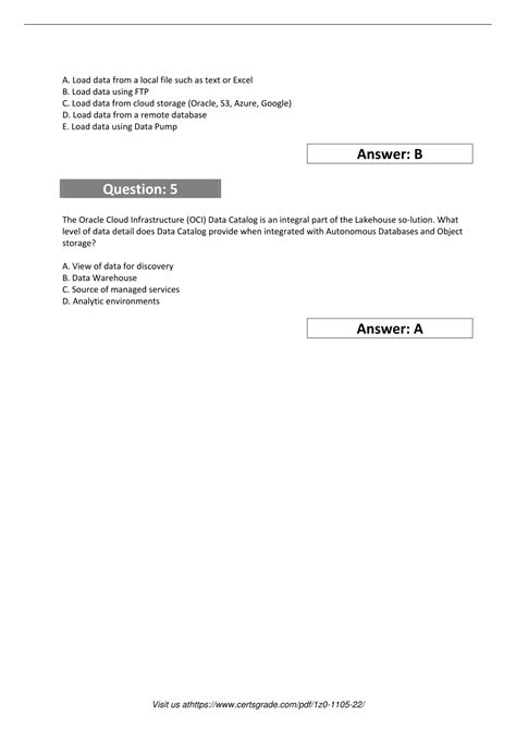 Ppt Latest 1z0 1105 22 Oracle Cloud Data Management 2022 Foundations