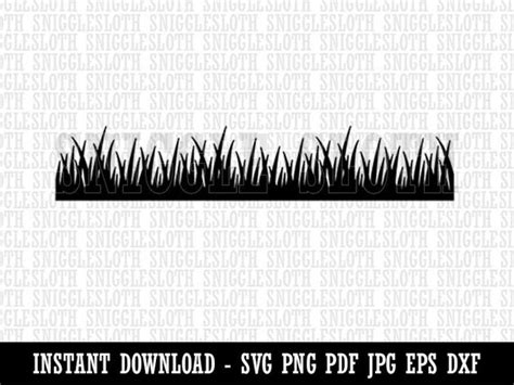 Blades Of Grass Border Clipart Instant Digital Download Svg Etsy