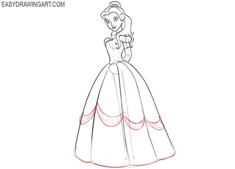How To Draw Belle Easy Drawing Art