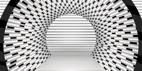 텍스트 및 제품 3d 일러스트레이션을 배치하기위한 얼룩말 패턴 템플릿 줄무늬 터널 배경 3차원 형태에 대한 스톡 사진 및 기타