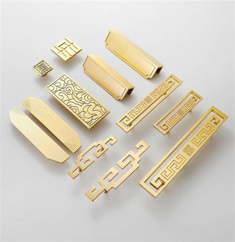 Matte Gold Cabinet Knobs And Pulls Solid Brass Modern Neo Classic Handles Kitchen Cupboard Dresser