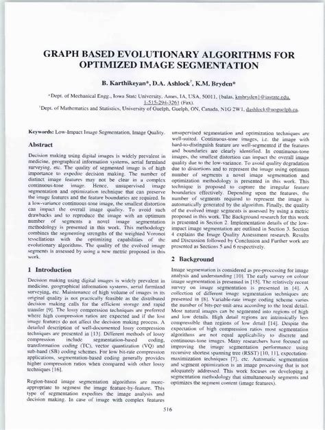 Graph Based Evolutionary Algorithms For Optimized Image Segmentation