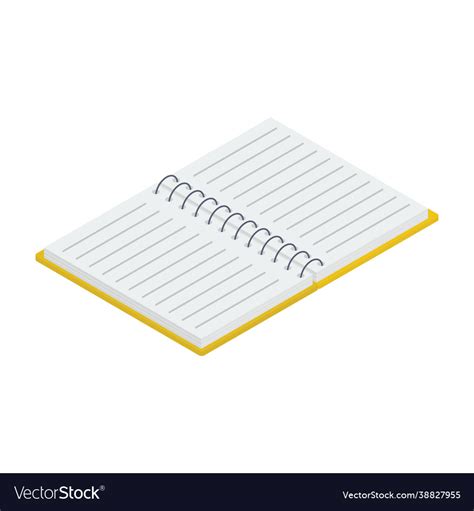 Open Notebook Royalty Free Vector Image Vectorstock