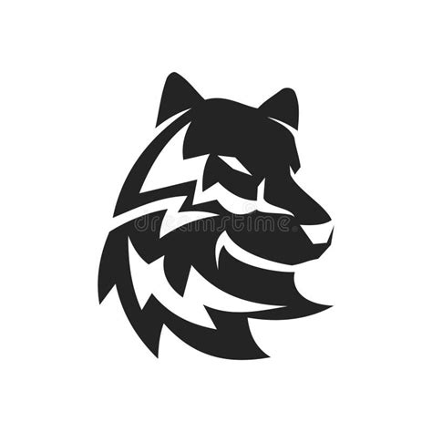 Wolf Logo Template Isolated Brand Identity Icon Abstract Vector Graphic Stock Vector